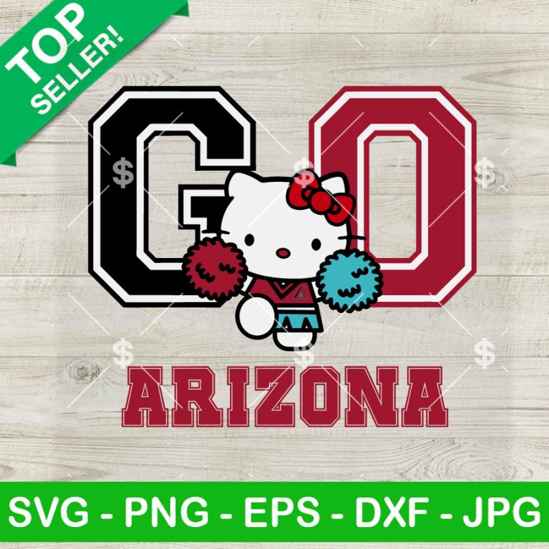 Hello Kitty Go Arizona SVG, Arizona Diamondbacks MLB SVG, Kawaii Kitty ...