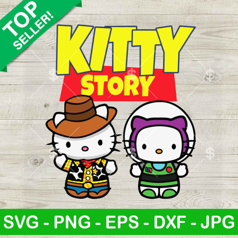 Kitty Woody and Kitty Buzz Lightyear SVG, Hello Kitty As Toy Story ...