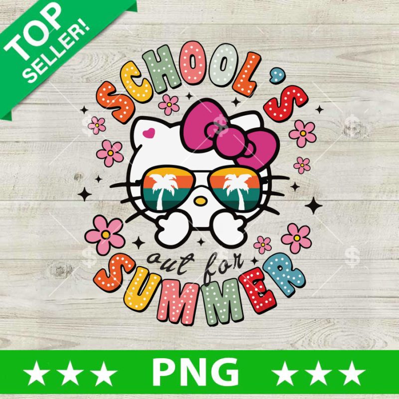 Hello Kitty School's Out For Summer PNG, Kitty Last Day Of School ...