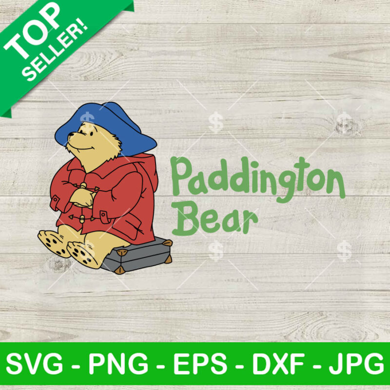 Paddington Bear SVG, Paddington Bear Movie SVG, Cute Bear SVG PNG DXF EPS