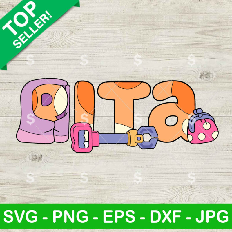 Bluey Rita SVG, Granny Rita SVG, Bluey Janet Driving School SVG