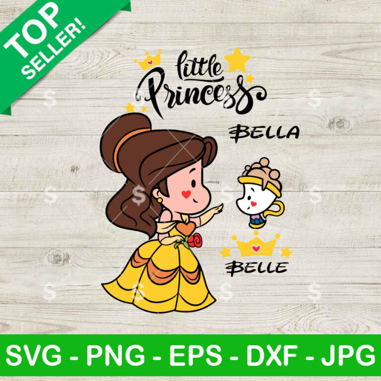 Chibi Little Princess Bella SVG, Beauty And The Beast SVG, Disney ...