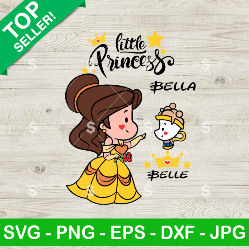 Chibi Little Princess Bella SVG, Beauty And The Beast SVG, Disney ...