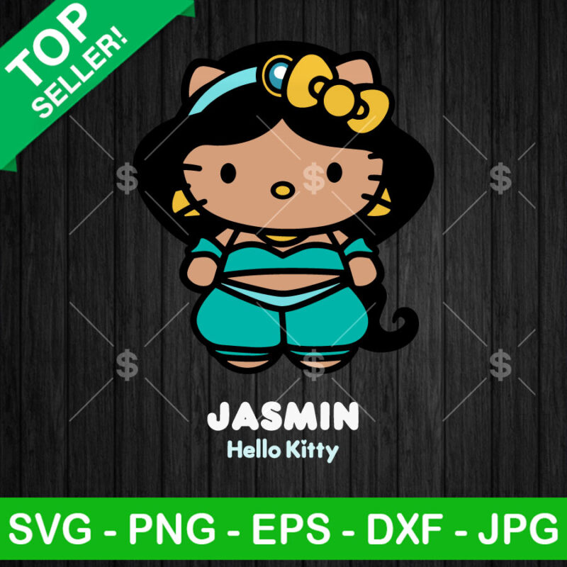 Hello Kitty Jasmine Princess SVG, Kitty X Jasmine Princess SVG, Kitty ...