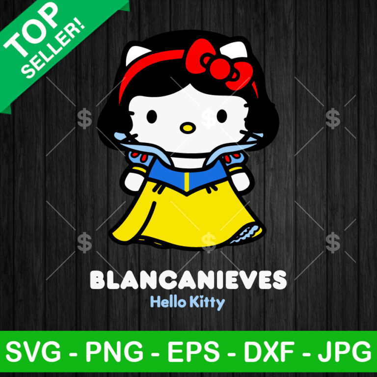 Hello Kitty Snow White Princess SVG, Hello Kitty Disney Princess SVG ...