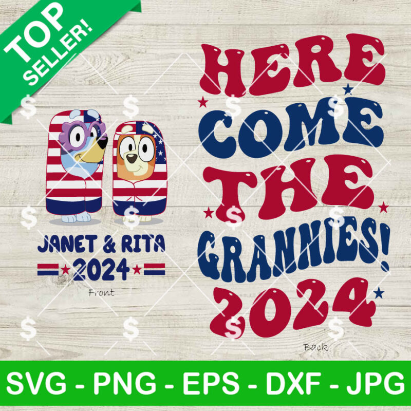 Janet And Rita For President 24 Election SVG, Janet Rita Bluey 2024 SVG ...