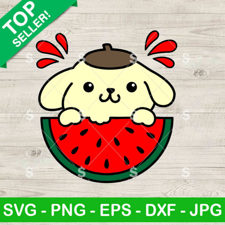 Pompompurin Watermelon SVG, Pompompurin Summer SVG, Sanrio Summer Fruit ...