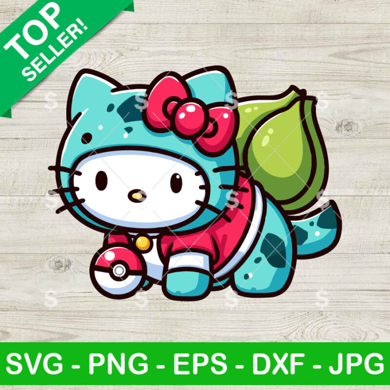 Hello Kitty Bulbasaur Pokemon SVG, Bulbasaur Pokemon SVG, Kitty Cat ...