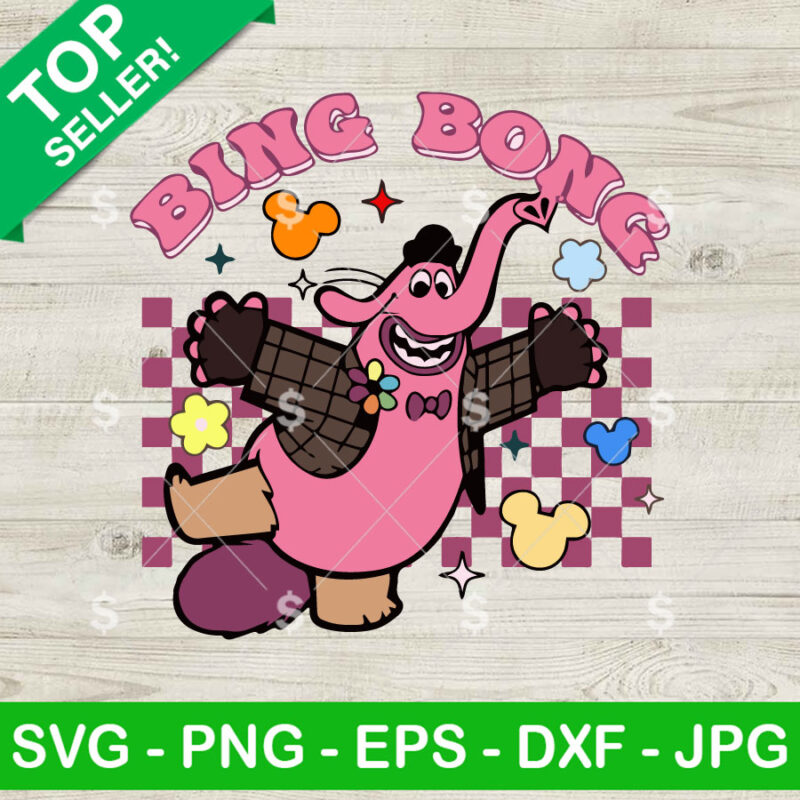 Bing Bong Inside out 2 SVG, Inside Out Cartoon SVG, Inside Out ...