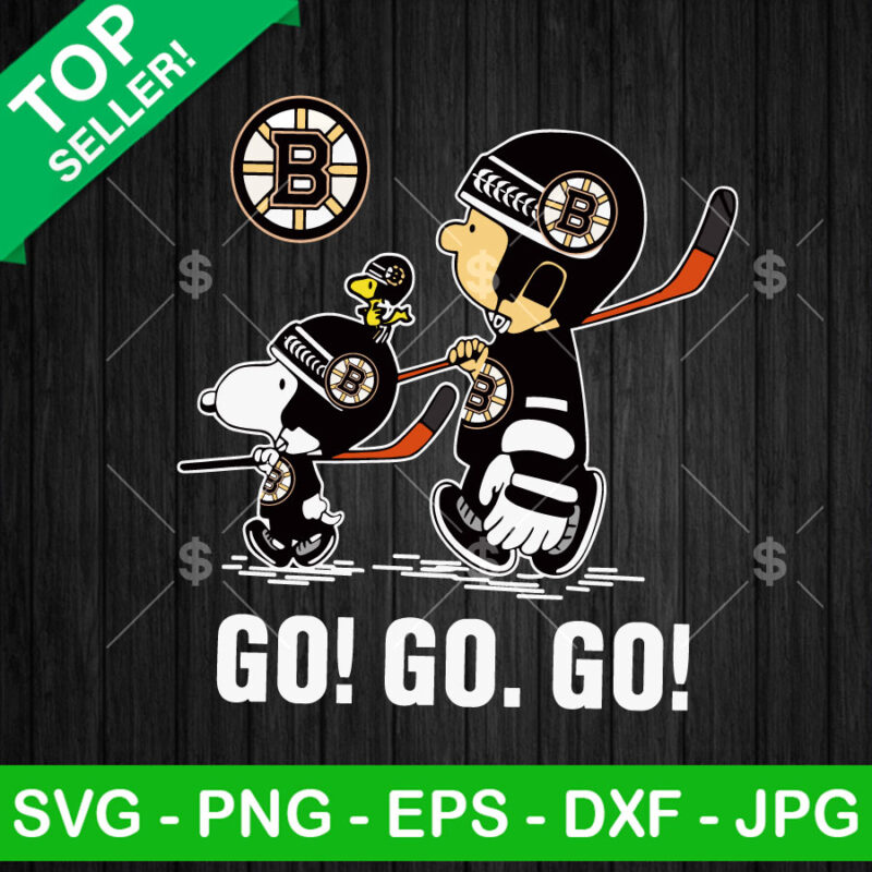 Snoopy Charlie Brown Boston Bruins Hockey SVG, Snoopy Go Go Go Hockey ...