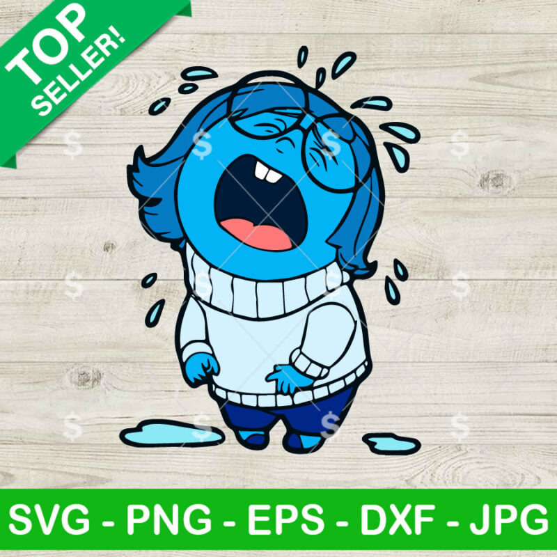 Sadness Inside Out SVG, Inside Out Cartoon SVG, Inside Out Character ...