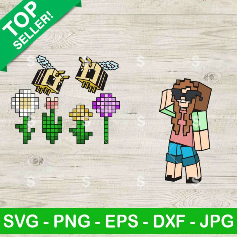 Minecraft Girl SVG Bundle, Minecraft Pig SVG, Minecraft Game Characters ...