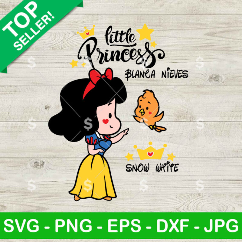Chibi Little Princess Snow White SVG, Snow White And Blanca Nieves SVG ...