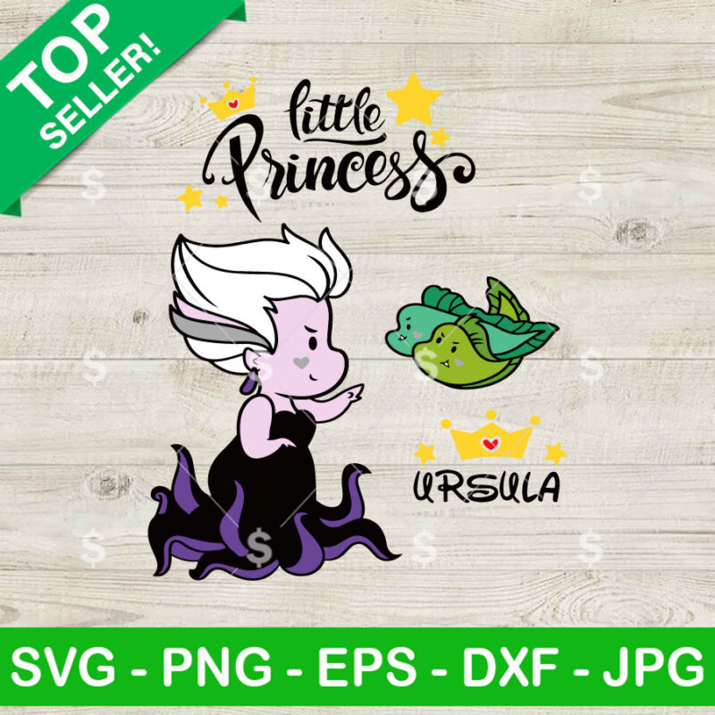 Chibi Little Ursula SVG, Chibi Disney Ursula SVG, Disney Babies SVG PNG ...