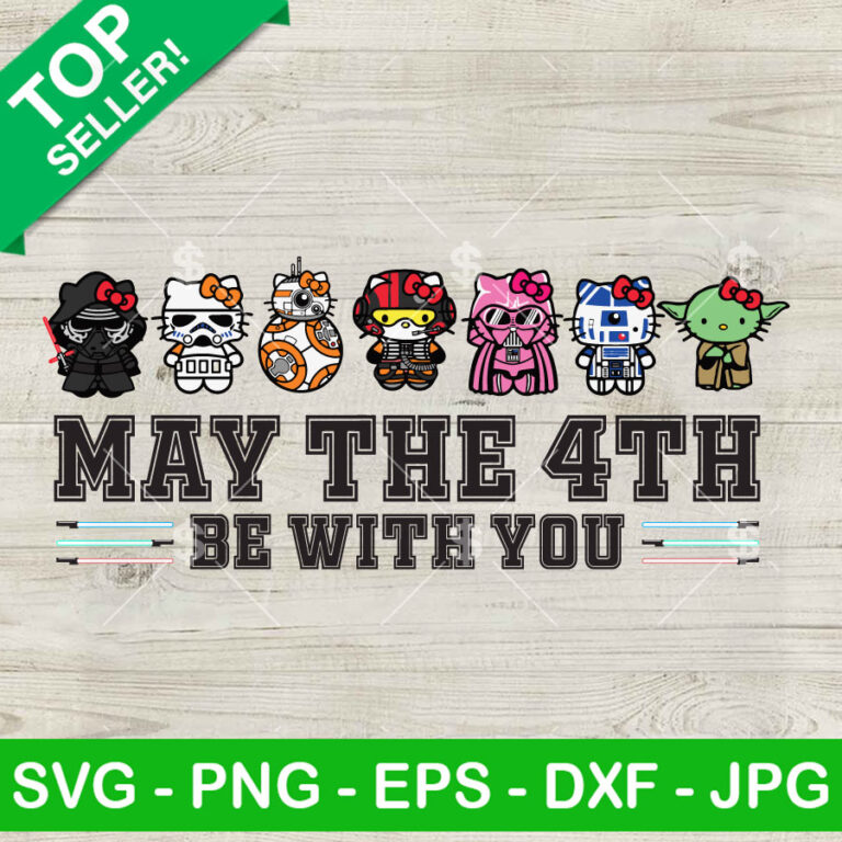 Hello Kitty May The 4th Be With You SVG, Kitty Star Wars SVG, Disney Characters SVG PNG Cut file ...