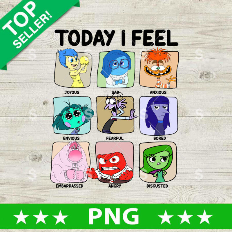 Inside Out Today I Feel PNG, Inside Out Pixar PNG, Disney Emotion PNG ...