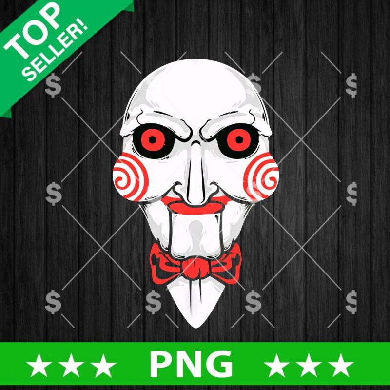 Billy the Puppet Face mask PNG, Billy the Puppet Saw Sublimation ...