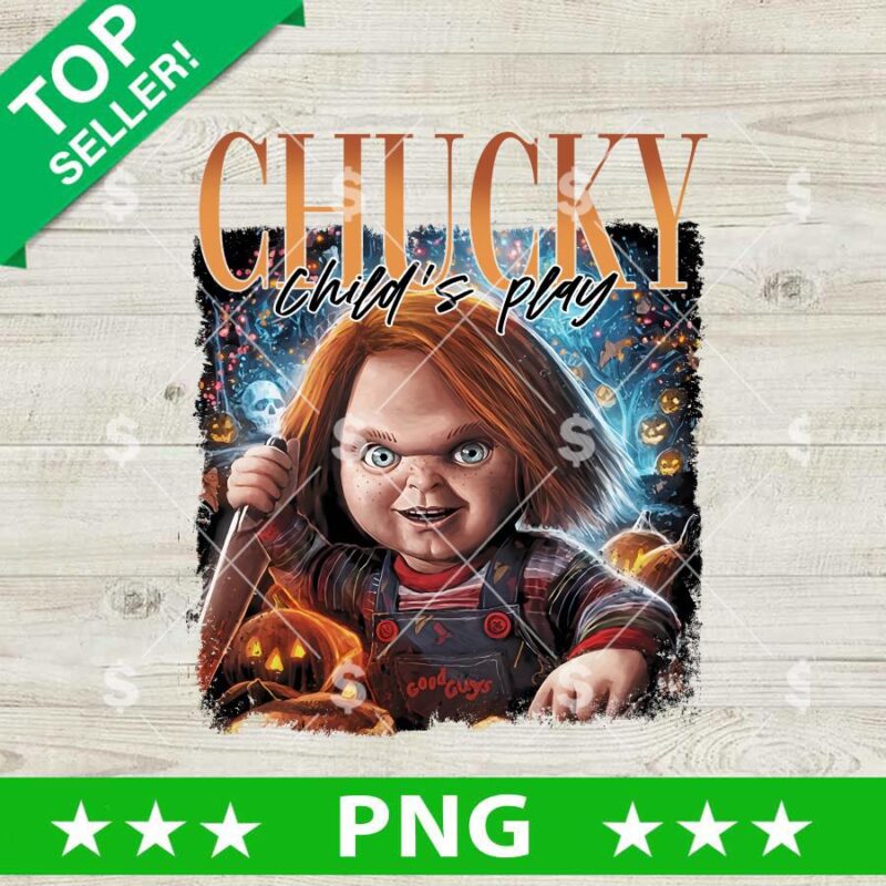 Chucky Childs Play Halloween PNG, Chucky Horror Sublimation PNG