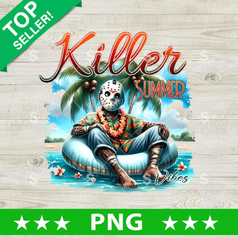 Killer Summer Vibes Jason Voorhees PNG, Jason Voorhees Sublimation ...