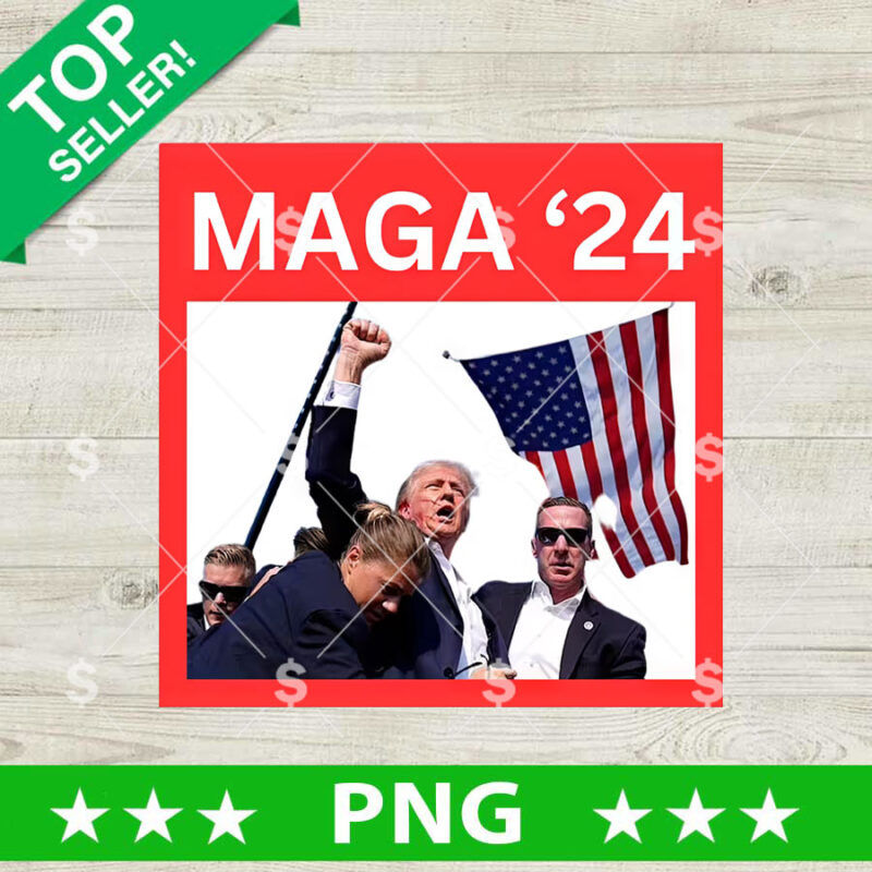 Maga 24 Donald Trump Fight Shooting PNG, Donald Trump Shooting ...