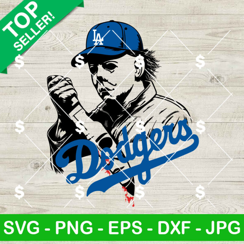 Michael Myers Los Angeles Dodgers Baseball SVG, Horror Dodgers Baseball ...