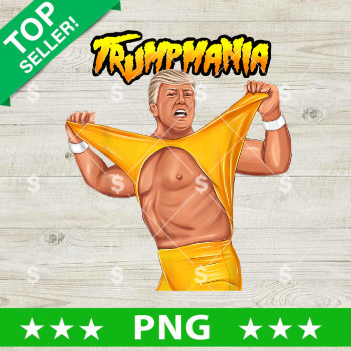 Trumpmania x Hulk Hogan PNG, Donald Trump Trumpmania Sublimation PNG ...