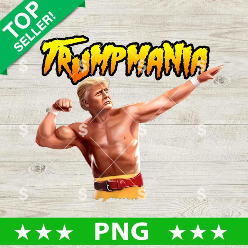 Trumpmania x Hulk Hogan PNG, Donald Trump Trumpmania Sublimation PNG ...