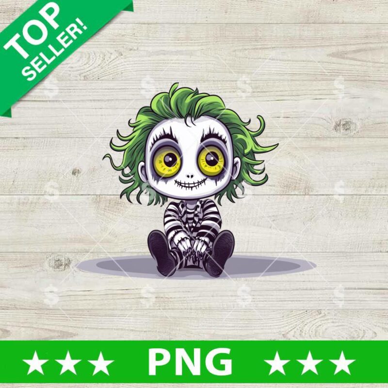 Chibi Cartoon Beetle Juice PNG, BeetleJuice Chibi Sublimation PNG