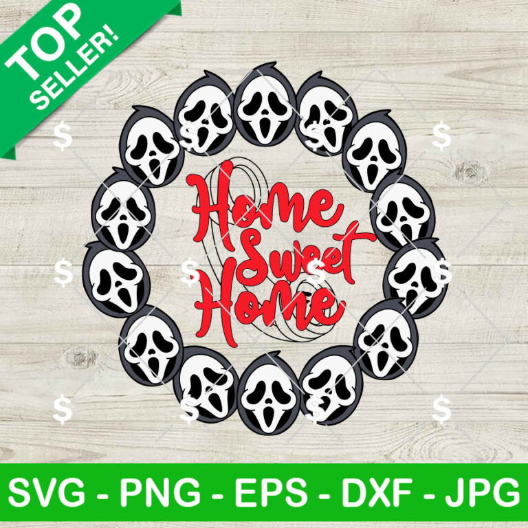 Ghostface Home Sweet Home SVG, Cute Baby Scream Ghost SVG, Halloween ...