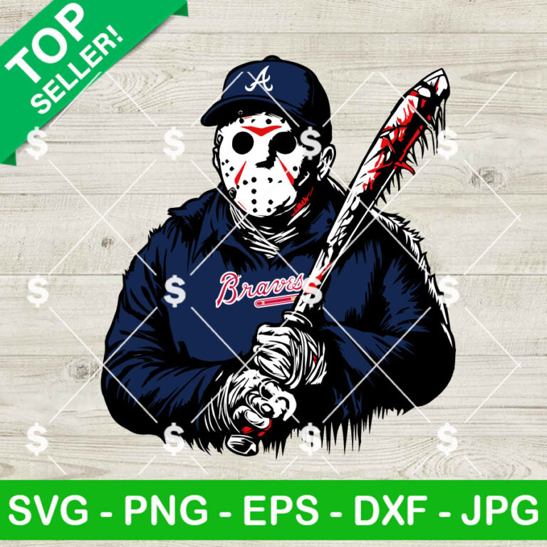 Jason Killer Atlanta Braves Baseball SVG, Jason Voorhees Baseball Hat ...