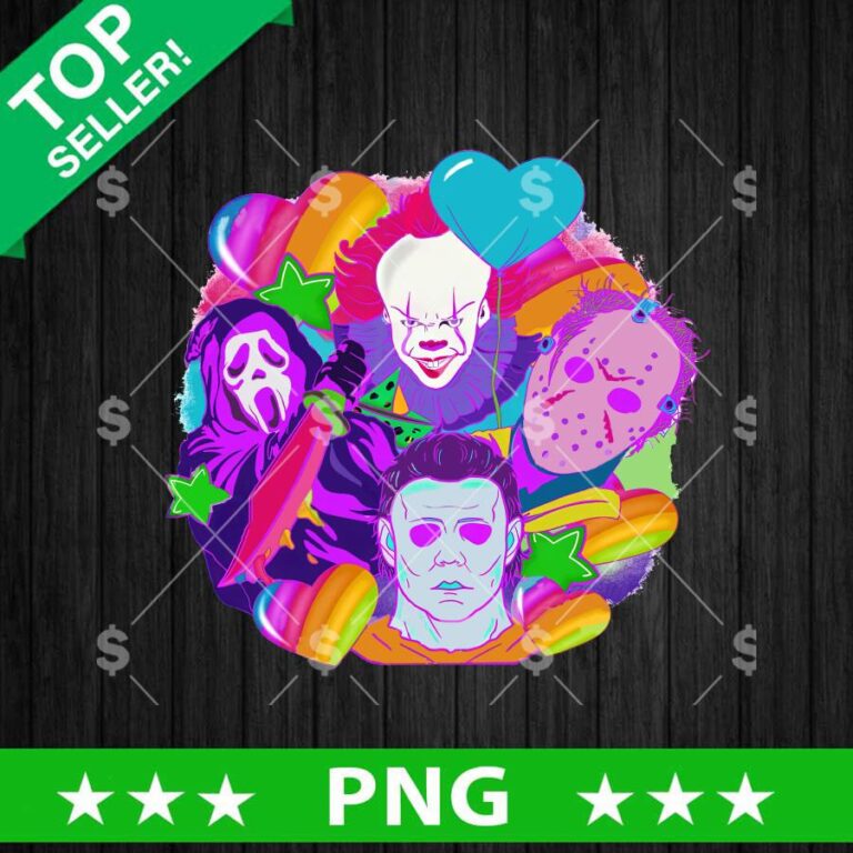 Lisa Frank Horror Movie Characters PNG, Pennywise Jason Voorhees Horror ...