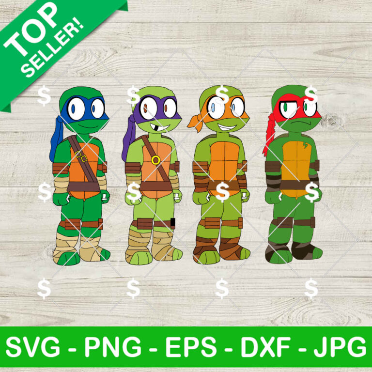 Ninja Turtle Cute SVG Bundle, Teenage Mutant Ninja Turtles SVG, TMNT ...
