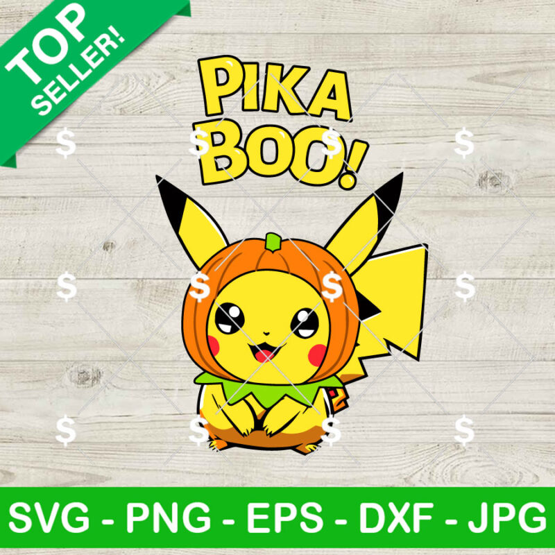 Pikaboo Pumpkin Pikachu SVG, Cute Pikaboo SVG, Halloween Pikachu SVG ...