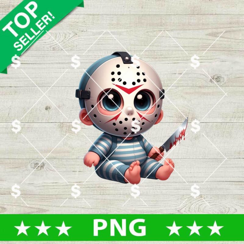 Baby Jason Voorhees PNG, Horror Baby PNG, Horror Mom Halloween PNG