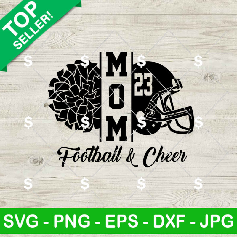 Custom Football And Cheer Mom SVG, Football Mom SVG, Football Mom ...