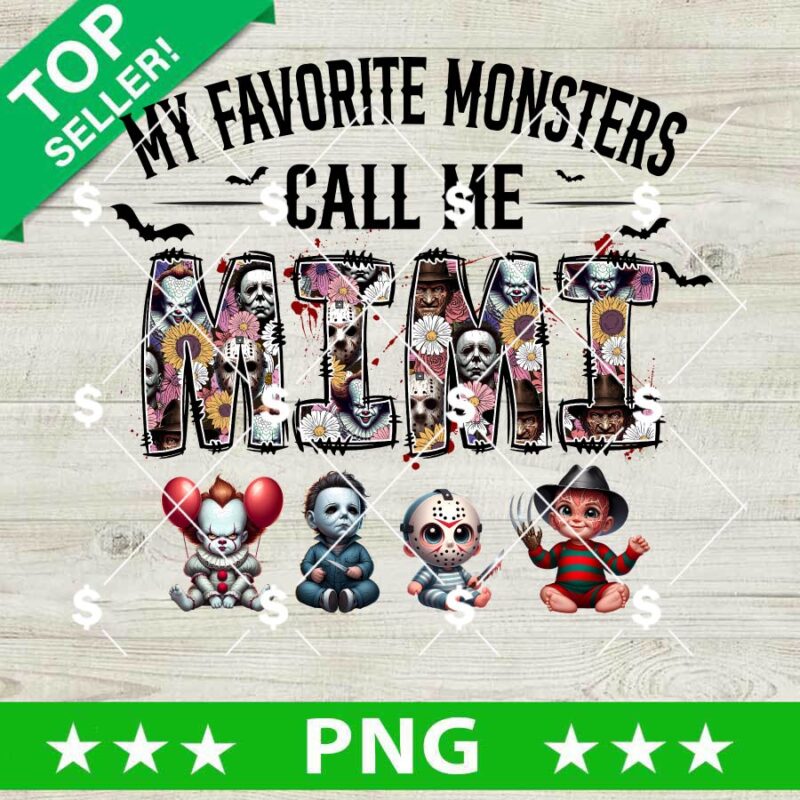 My Favorite Monsters Call Me Grandma PNG, Horror Baby Call Me Grandma ...