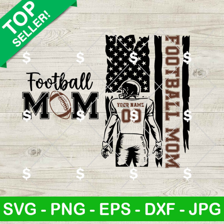 Personalized Football Mom SVG, Football Player Custom Name SVG ...