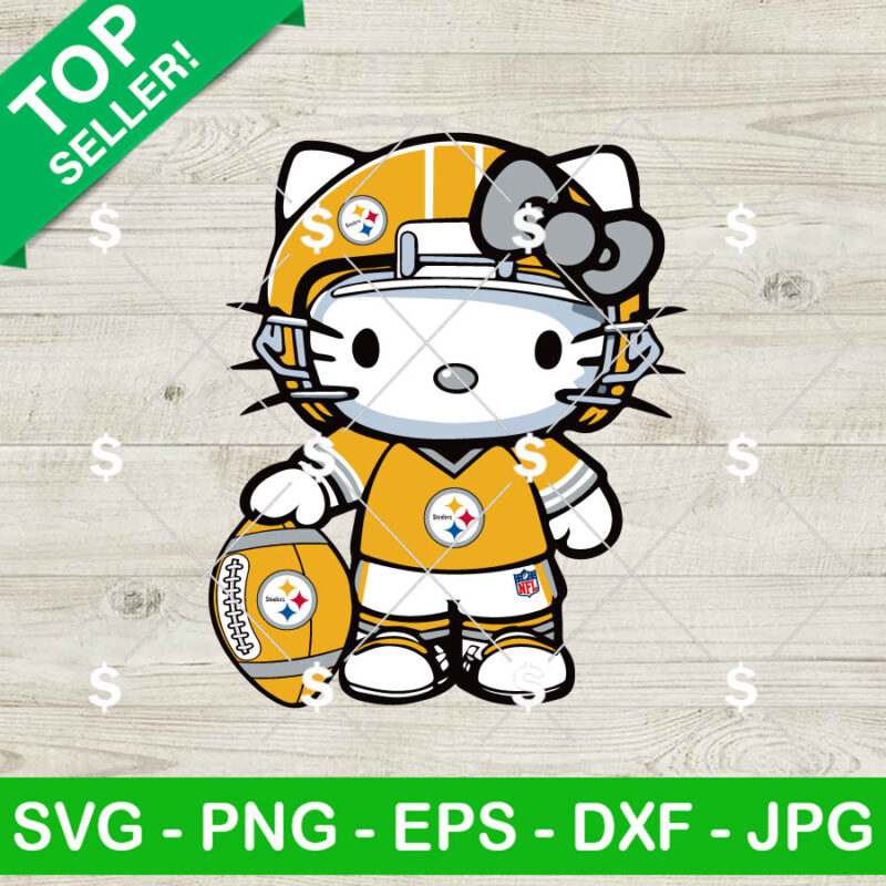 Pittsburgh Steelers Hello Kitty Football SVG, Hello Kitty NFL SVG ...