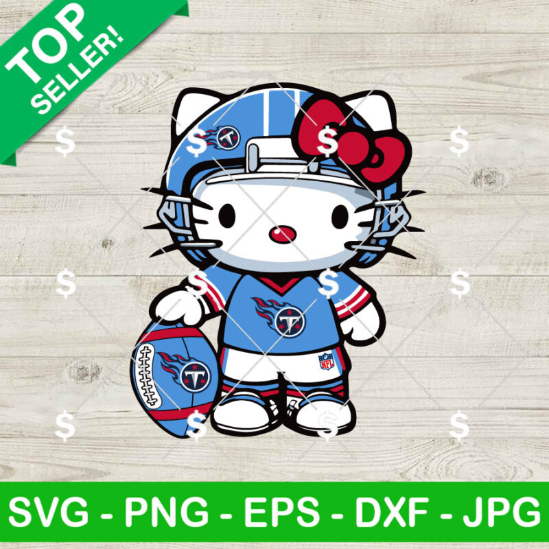 Tennessee Titans Hello Kitty Football SVG, Hello Kitty NFL Football ...