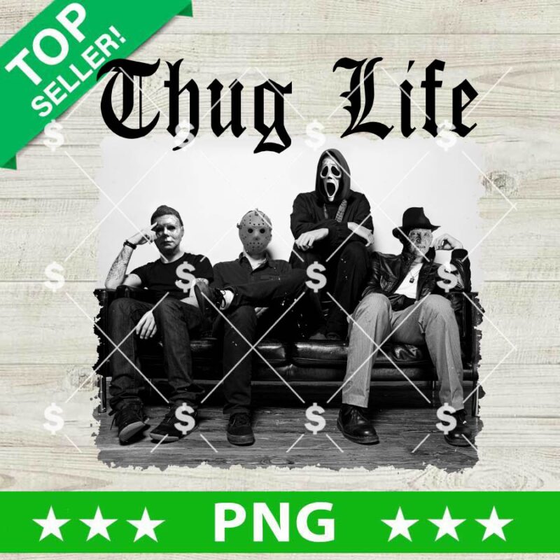 Thug Life Horror Killers Halloween PNG, Horror Killers Characters PNG ...