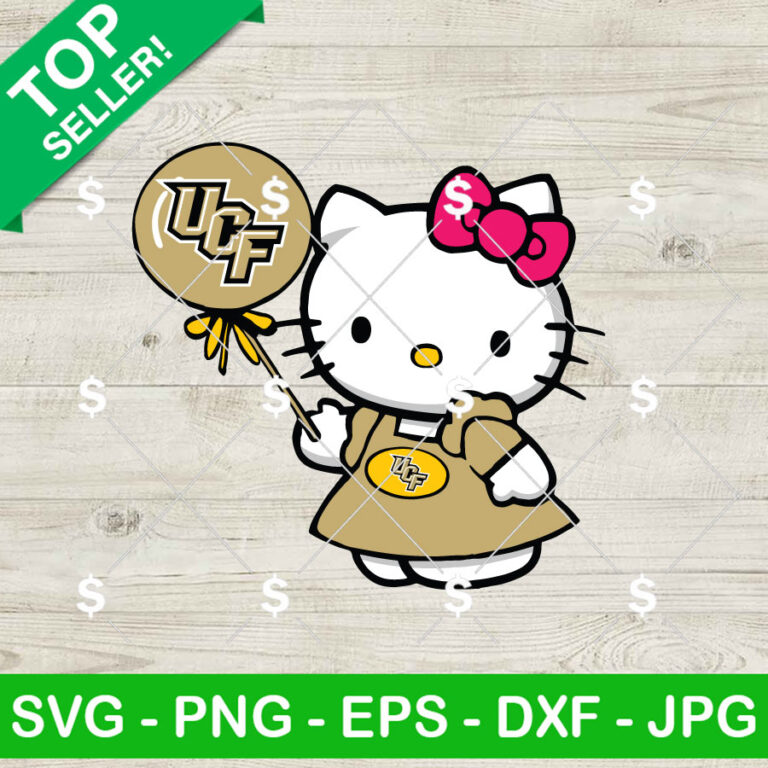 UCF Knights Pink Hello Kitty SVG, UCF Knights Football SVG, Hello Kitty ...