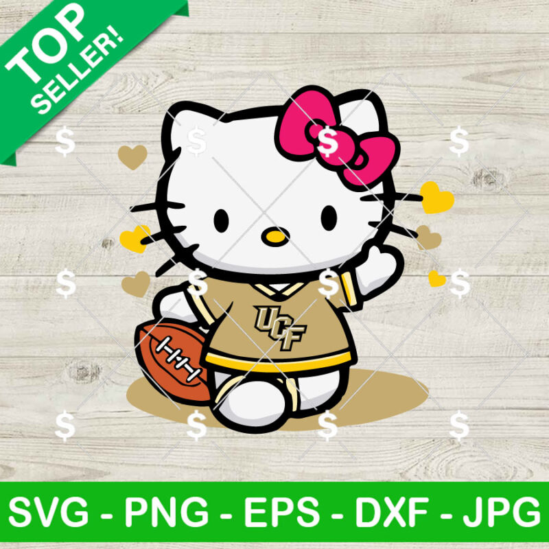 UCF Knights Pink Hello Kitty SVG, UCF Knights Football SVG, Hello Kitty ...