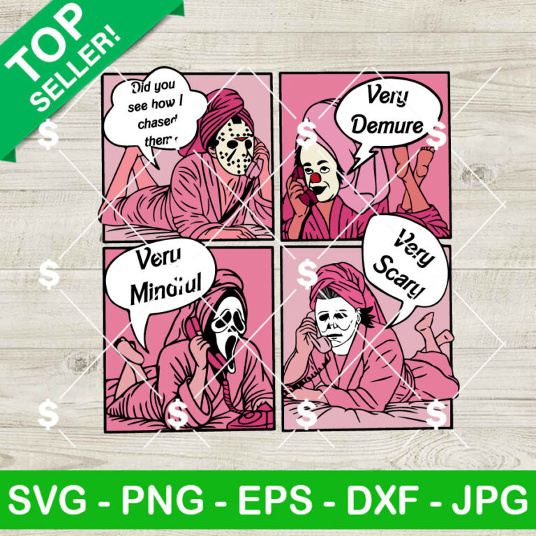Very Demure Very Mindful Very Scary Horror SVG, Funny Horror Meme SVG ...