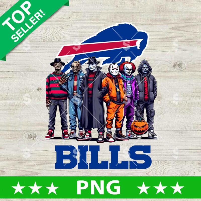 Horror Friends Buffalo Bills Football PNG, Horror NFL Halloween PNG ...