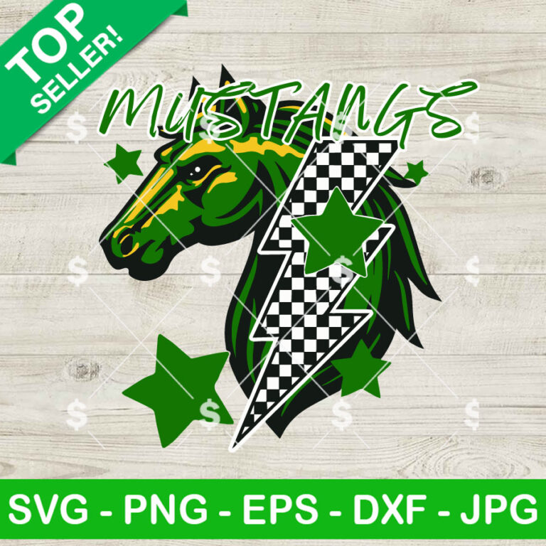 SMU Mustangs football Lightning Bolt SVG, Mustangs football SVG ...