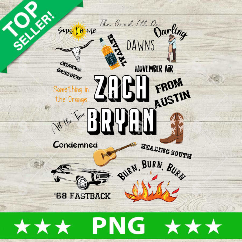 Zach Bryan Country Music PNG, Zach Bryan Singer Sublimation PNG, Zach ...