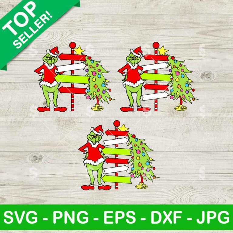 Grinch Whoville Sign SVG Bundle, Grinch Christmas Movie SVG, Santa ...