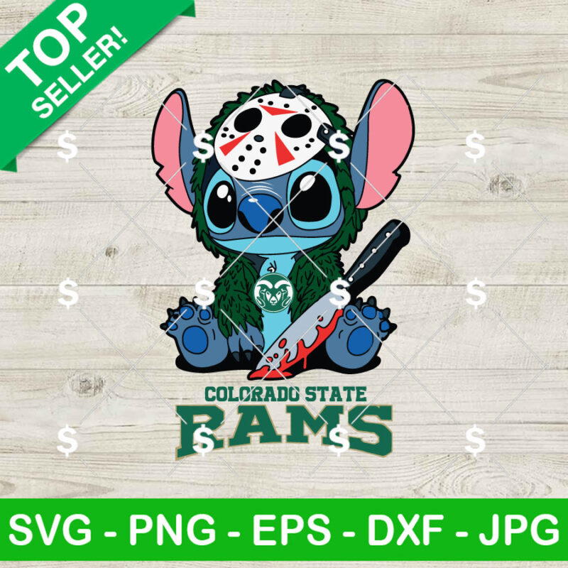 Colorado State Rams Jason Voorhees Stitch SVG, Horror Stitch Football ...