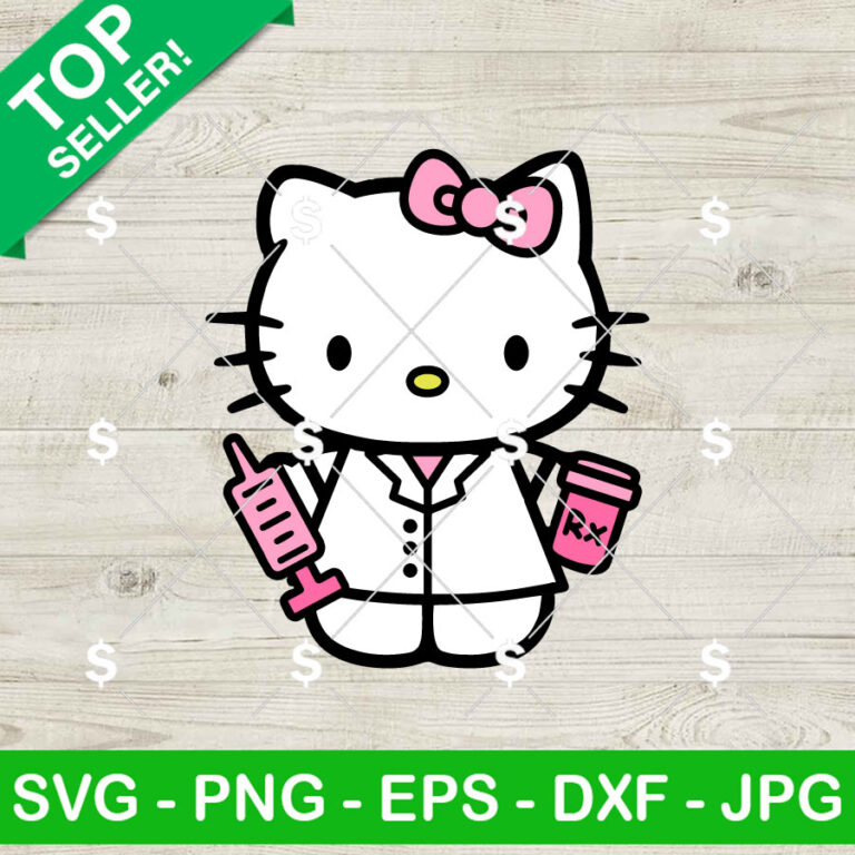Hello Kitty Doctor SVG, Cute Kitty Doctor Nurse SVG, Hello Kitty In ...