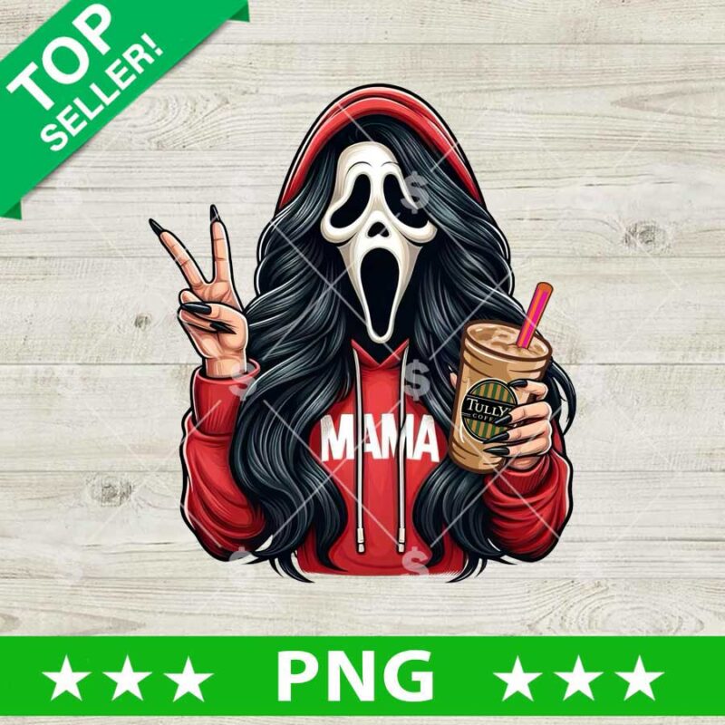 Mama Ghostface Drink Tully coffee PNG, Ghostface Mama PNG, Ghostface ...